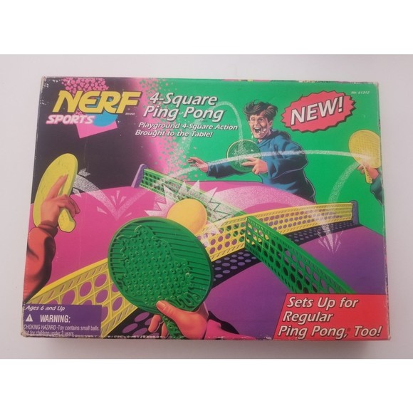 Nerf | Toys | Vintage 9s Nerf 4 Square Four Square Ping Pong Table Game ...